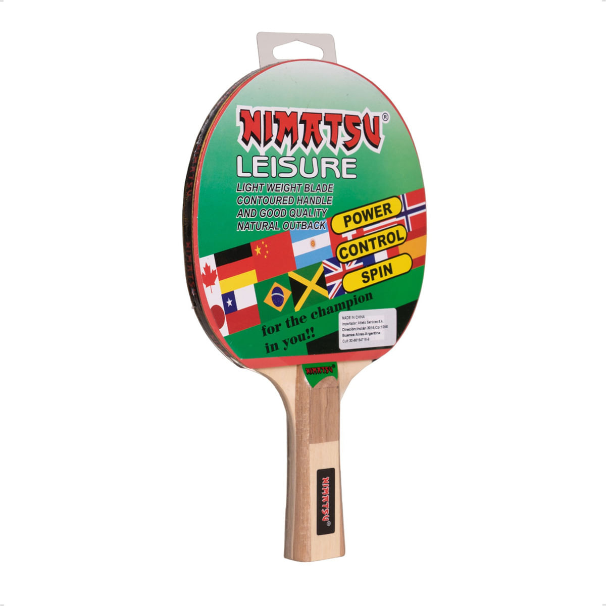 Paleta Tenis De Mesa Nimatsu Leisure Ping Pong - Mateu Sports