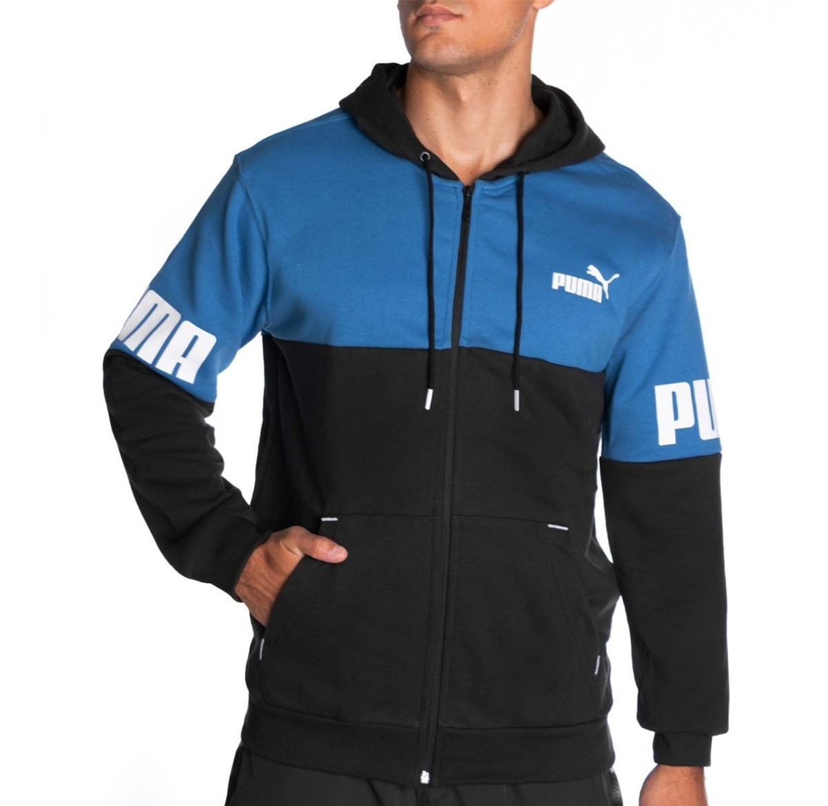 Campera Puma Power Colorblock C/ Capucha Casual Urbano - Mateu Sports