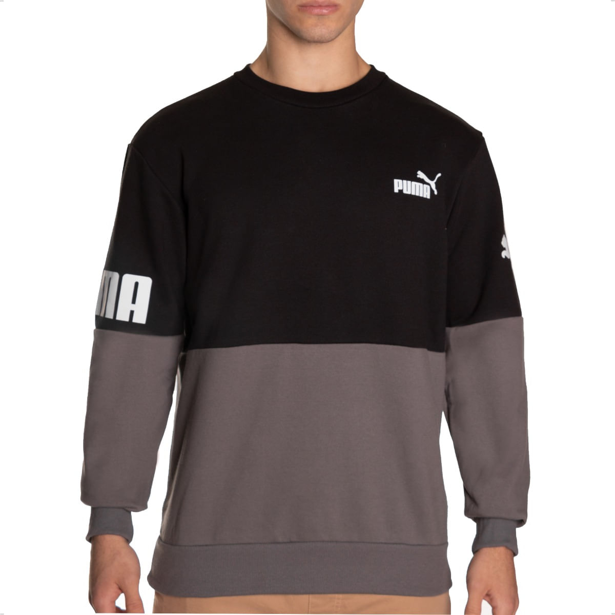 Buzo Puma Power Colorblock Crew Tr Casual Moda Urbano