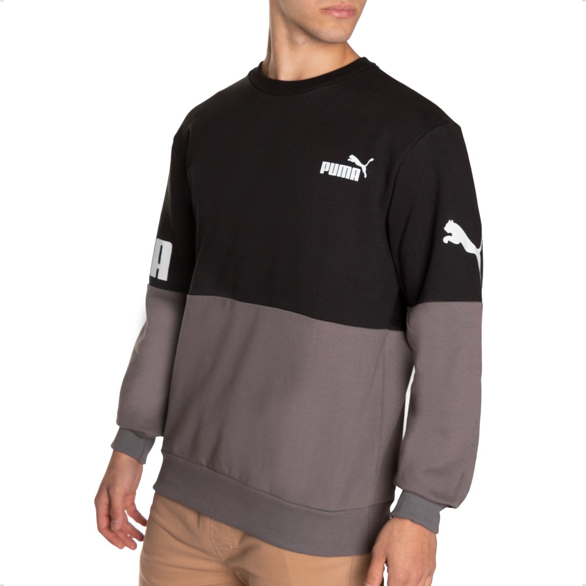 Buzo Puma Power Colorblock Crew Tr Casual Moda Urbano